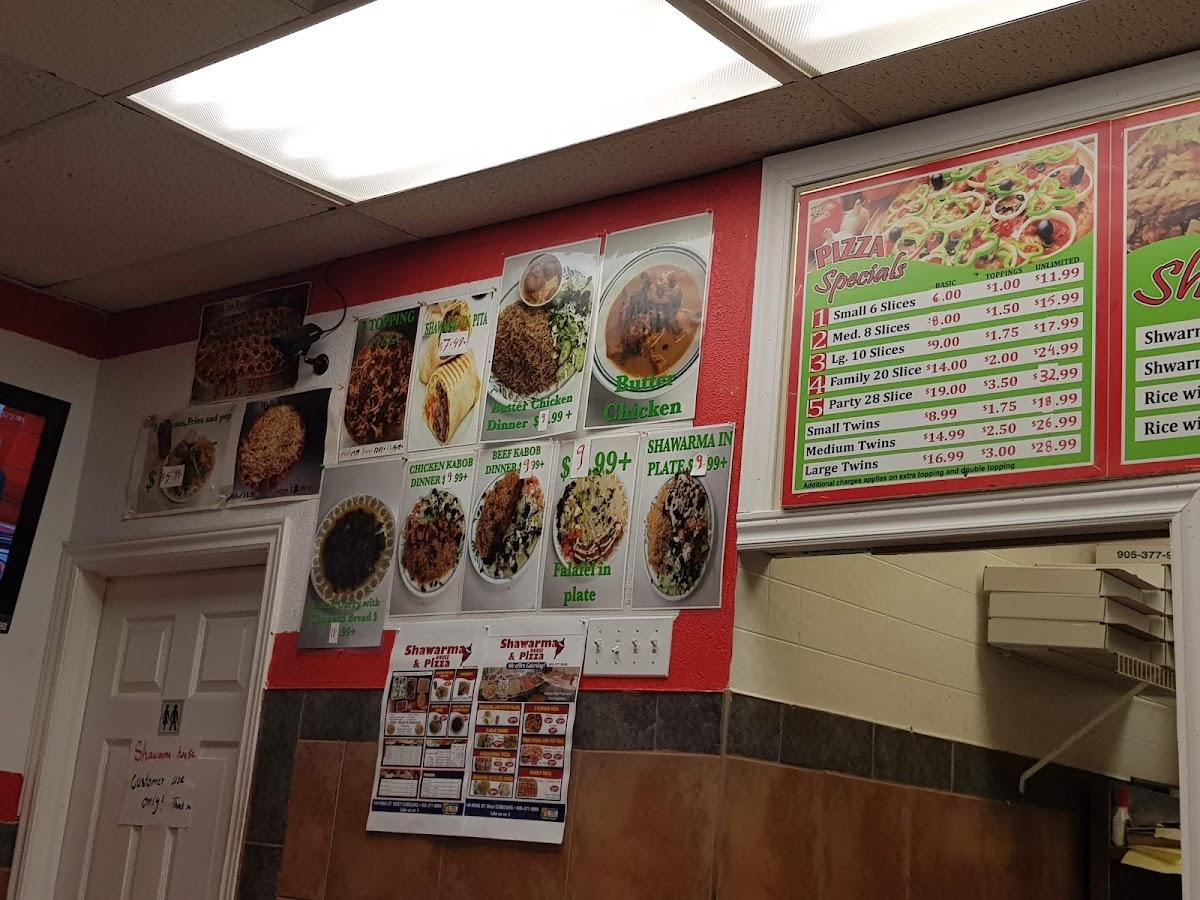 Menu at Shawarma House & Pizza pizzeria, Cobourg