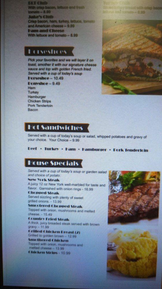 Menu at Sunrise Cafe, Geneseo