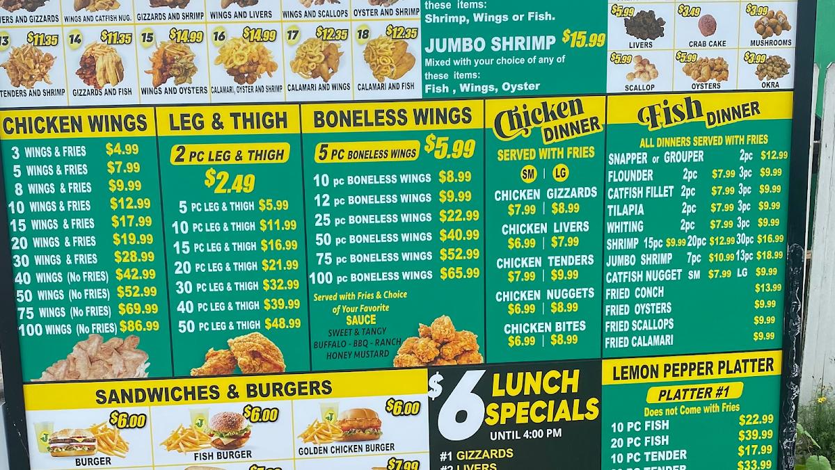Menu at J Lemon Pepper fish & Chicken fast food, Columbus