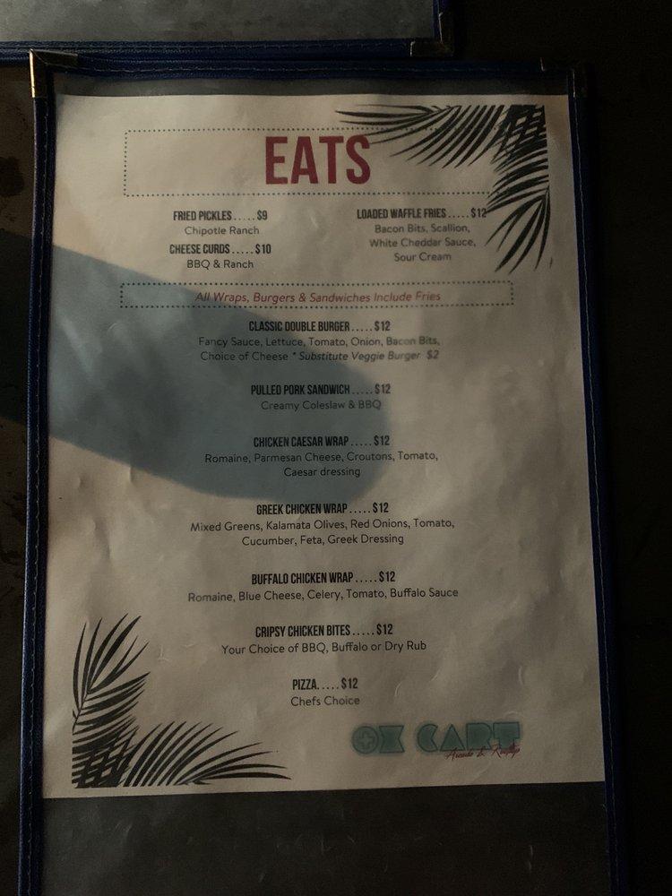 Menu at Ox Cart Ale House & Rooftop pub & bar, Saint Paul, 255 6th St E