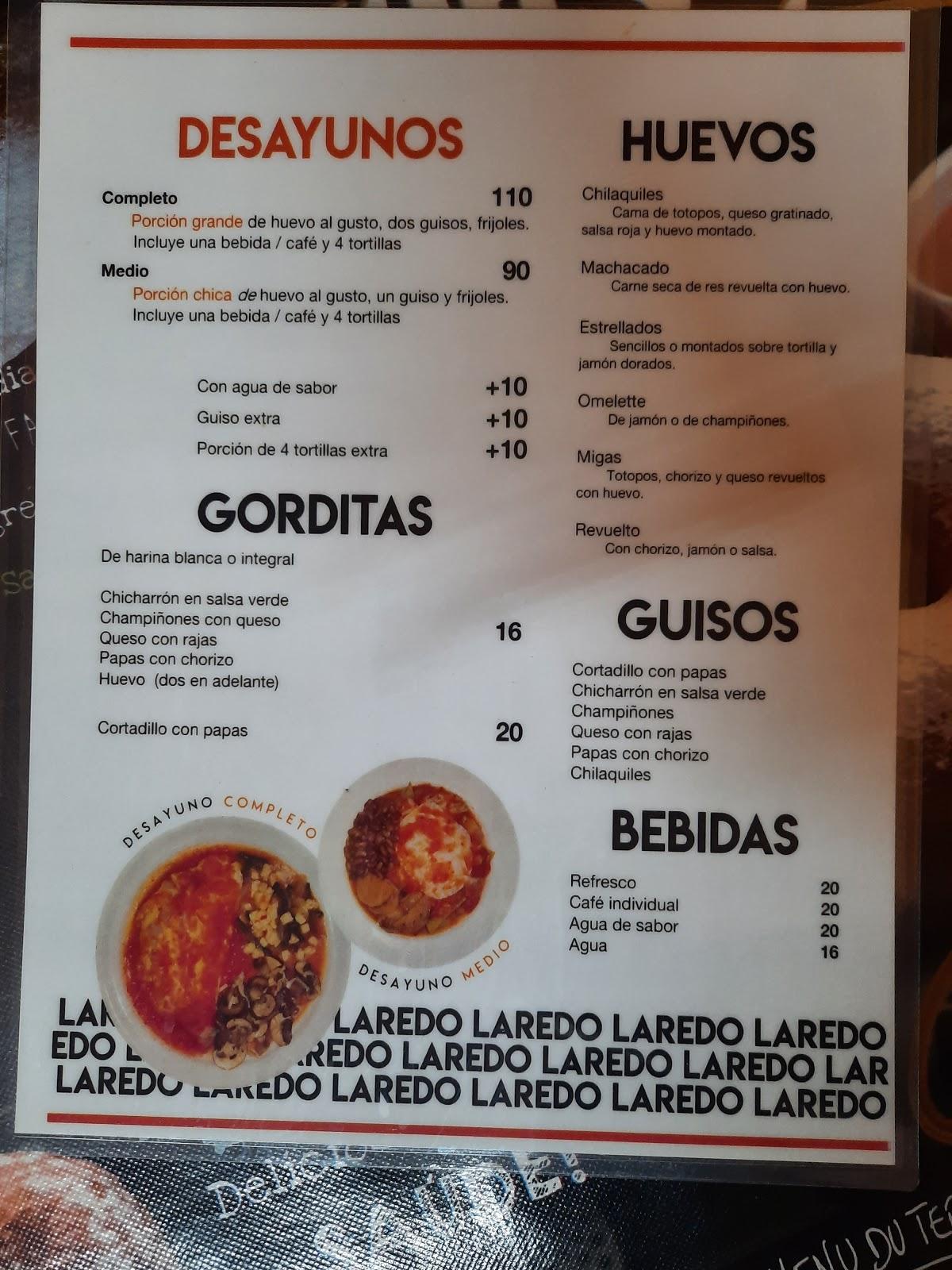 Carta de Cafe Laredo, Saltillo