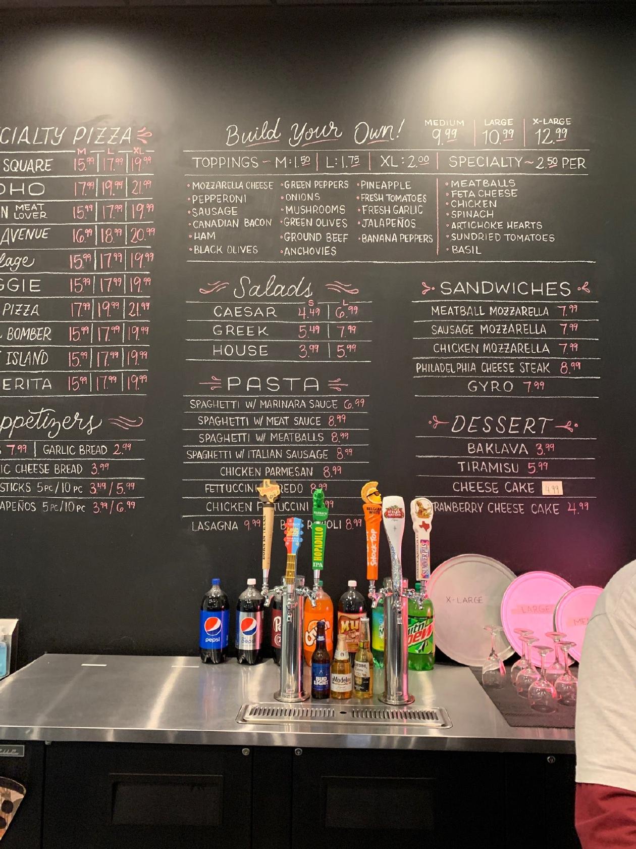 Menu at Charlie D's Pizza pizzeria, Cypress