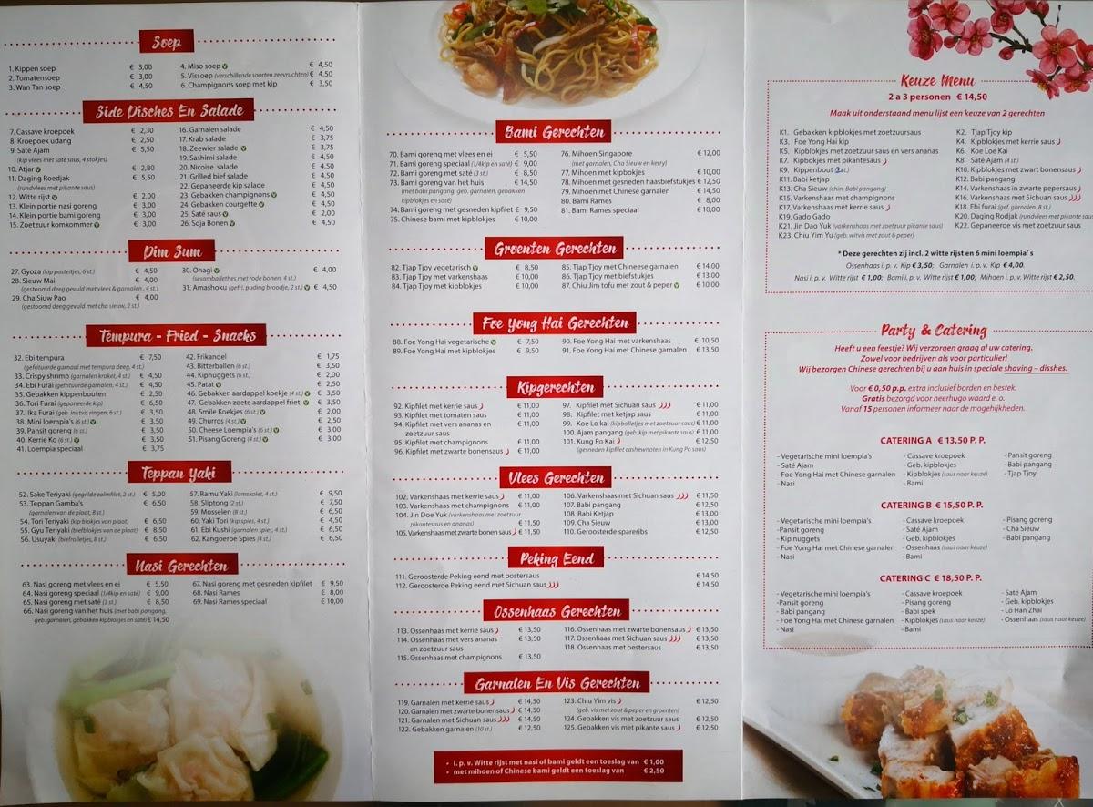 Carta de Saikou-China Chinees en Sushi, Heerhugowaard