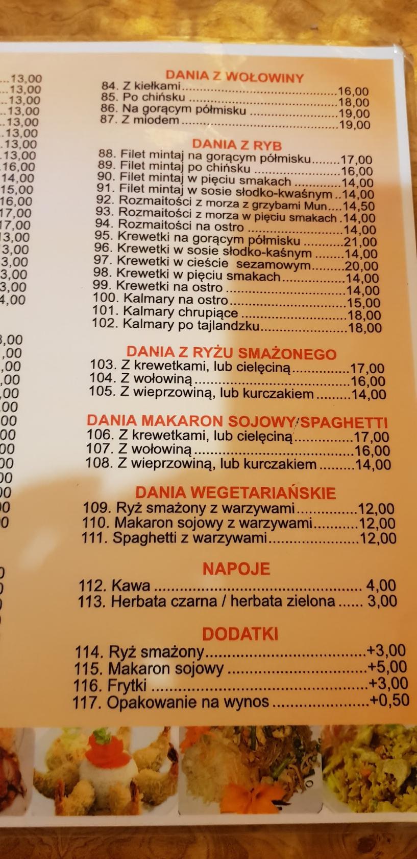 Menu at Bar Sapa Poland, Radzymin