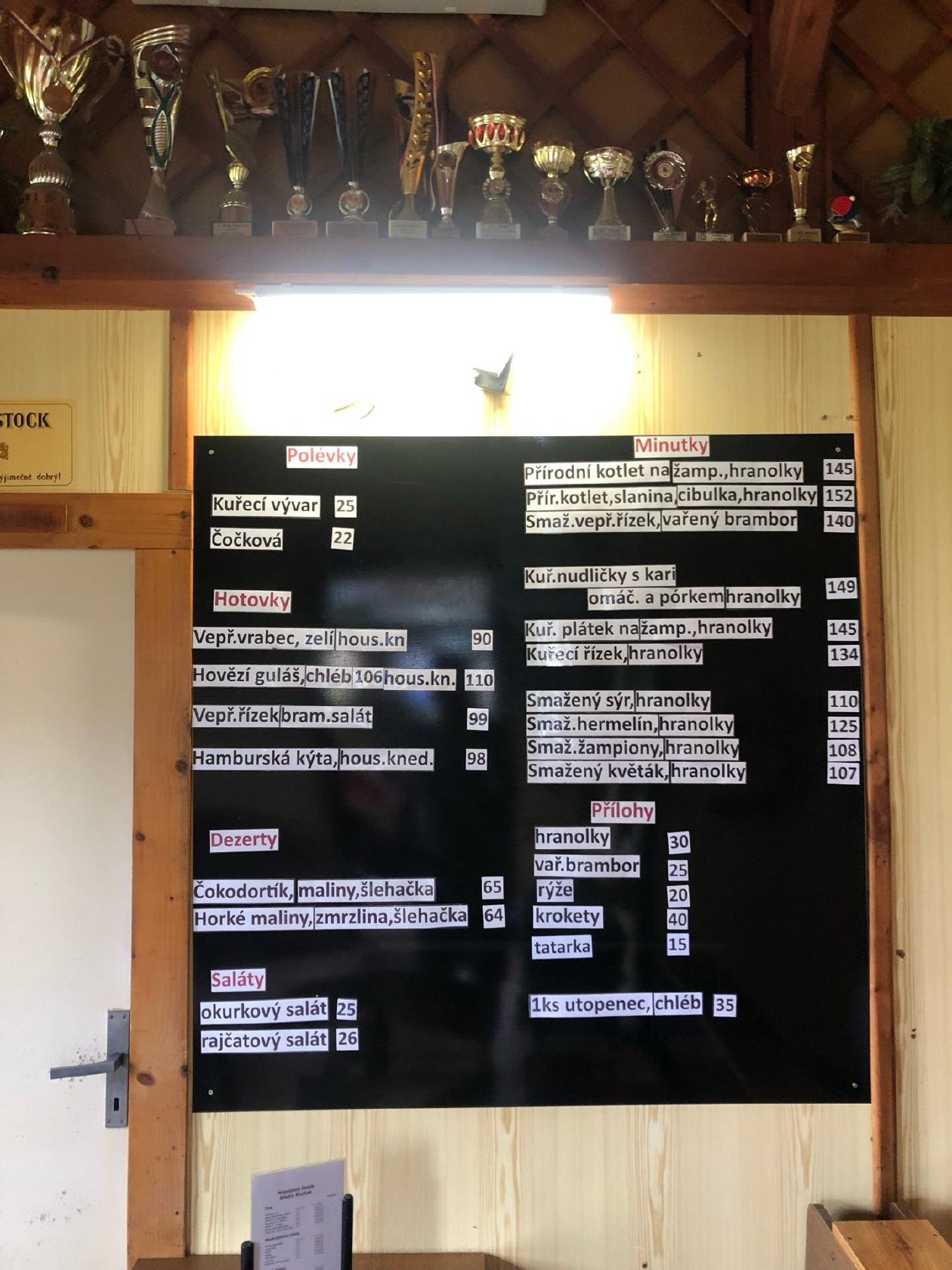 Menu at Bistro W Kodiak restaurant, Mikulov