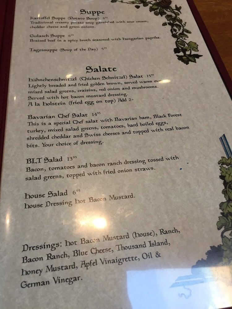 Menu at The Bavarian Bierhaus pub & bar, Glendale, 700 W Lexington Blvd