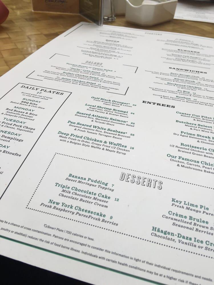Menu at Atrium Cafe, Biloxi, 875 Beach Boulevard