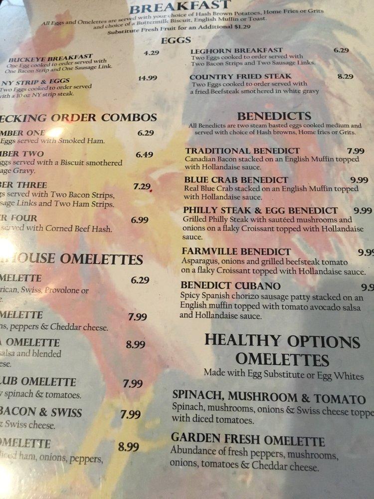 Menu at Cocky Rooster Cafe, Deltona