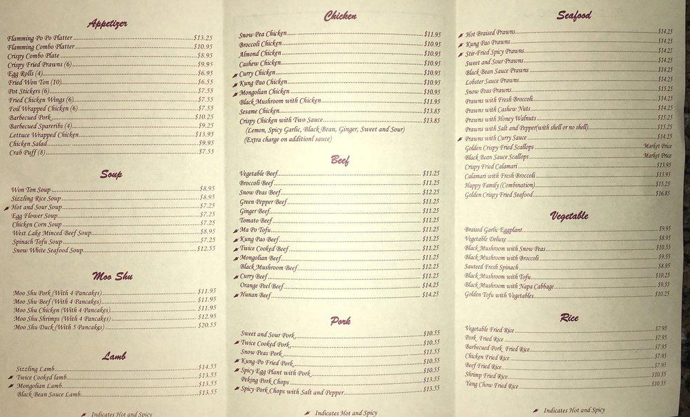 Menu at Tao San Jin restaurant, Antioch, 5867 Lone Tree Wy