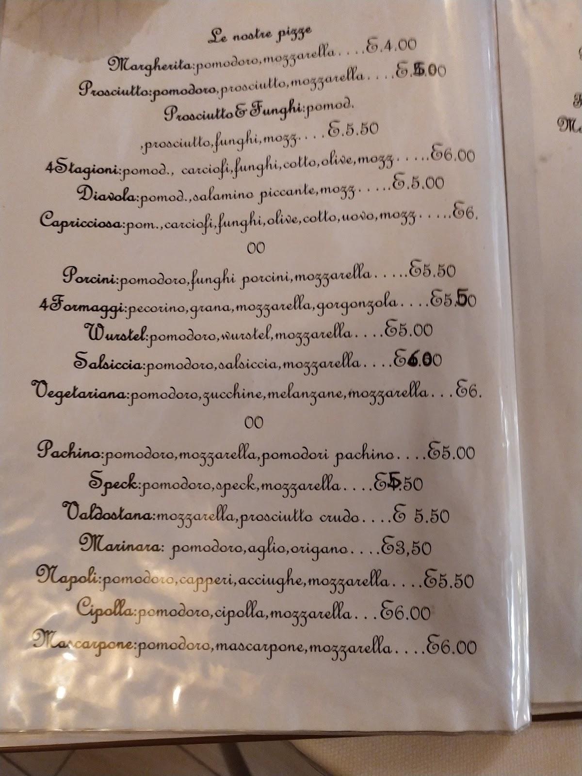 Menu da La Forneria ristorante, Manciano