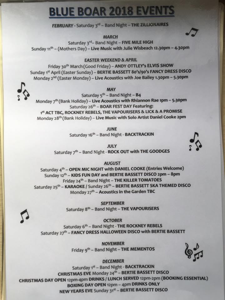 Menu at The Blue Boar Pub and Tearoom, Walsham le Willows