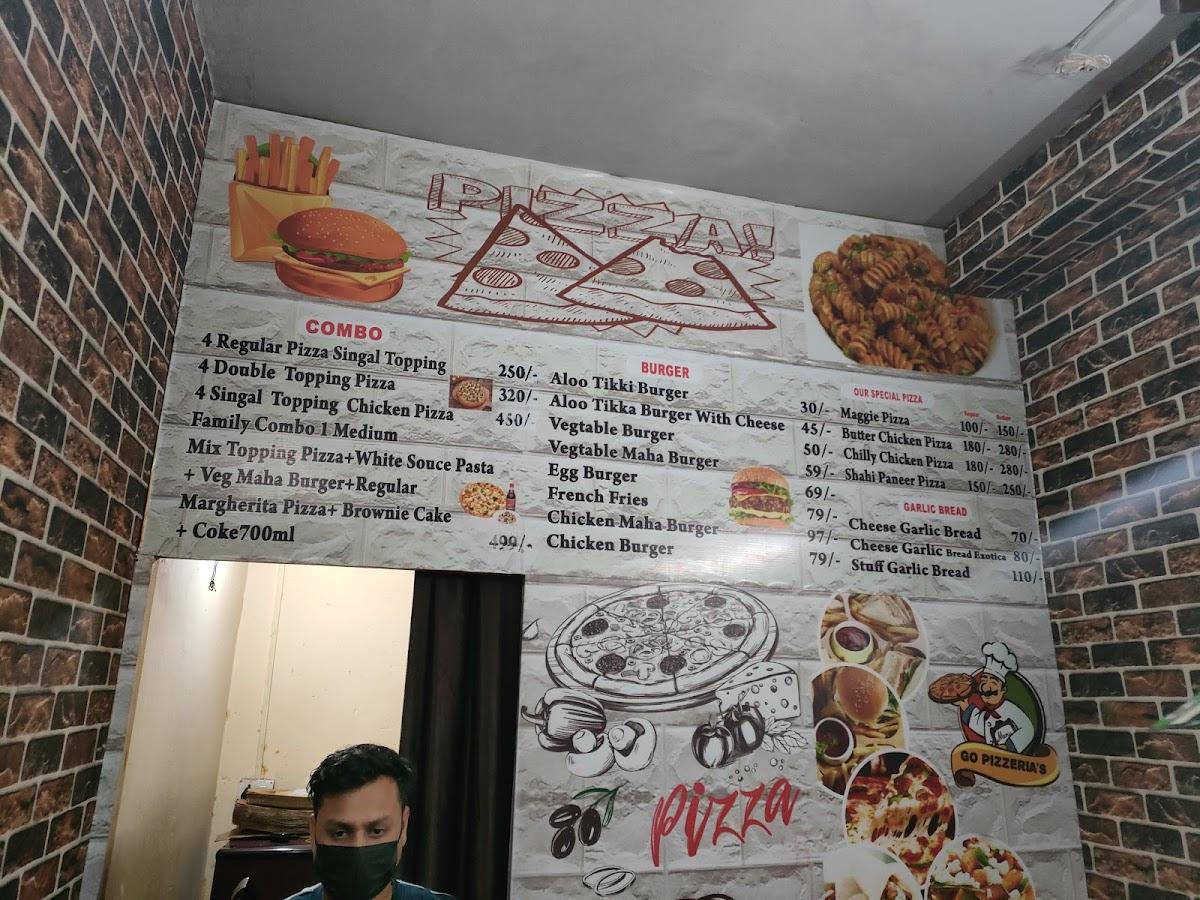 Menu at GO PIZZERIA'S, New Delhi, WZ-72 Street-4