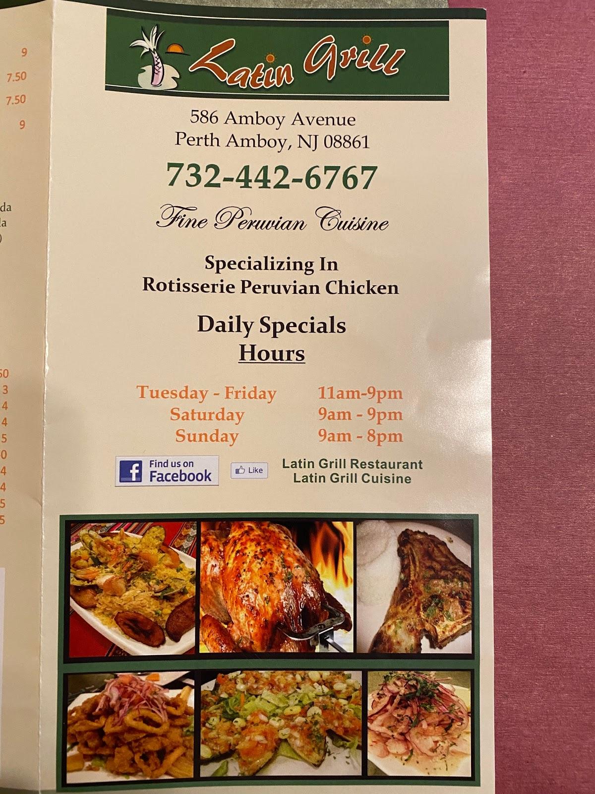 Menu at The Latin Grill Restaurant, Perth Amboy