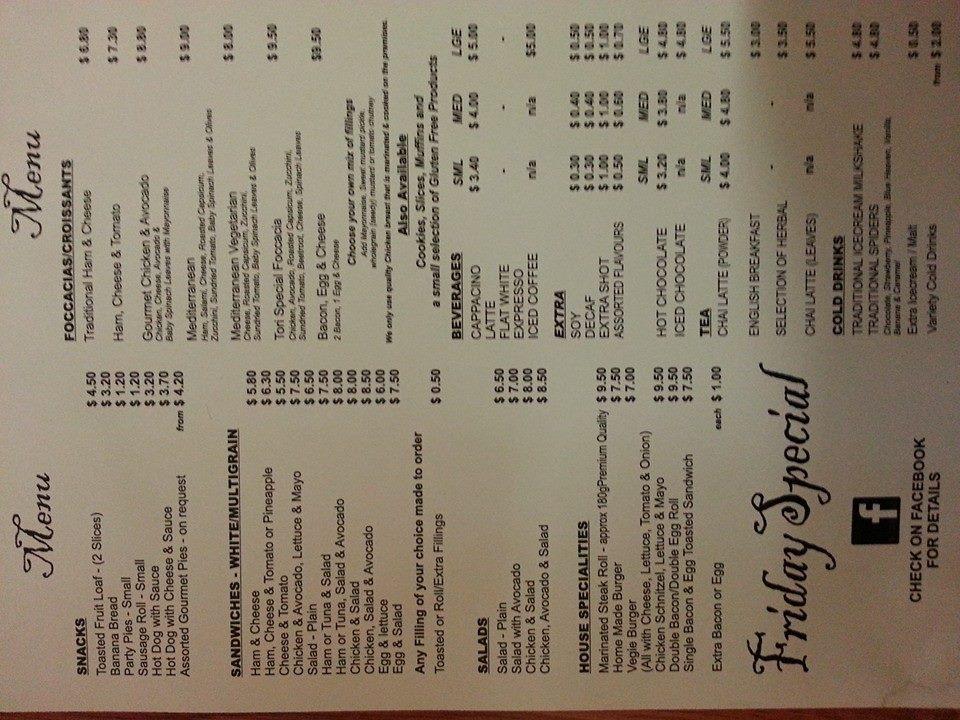 Menu at The Little Coffee Place cafe, Chelsea Heights