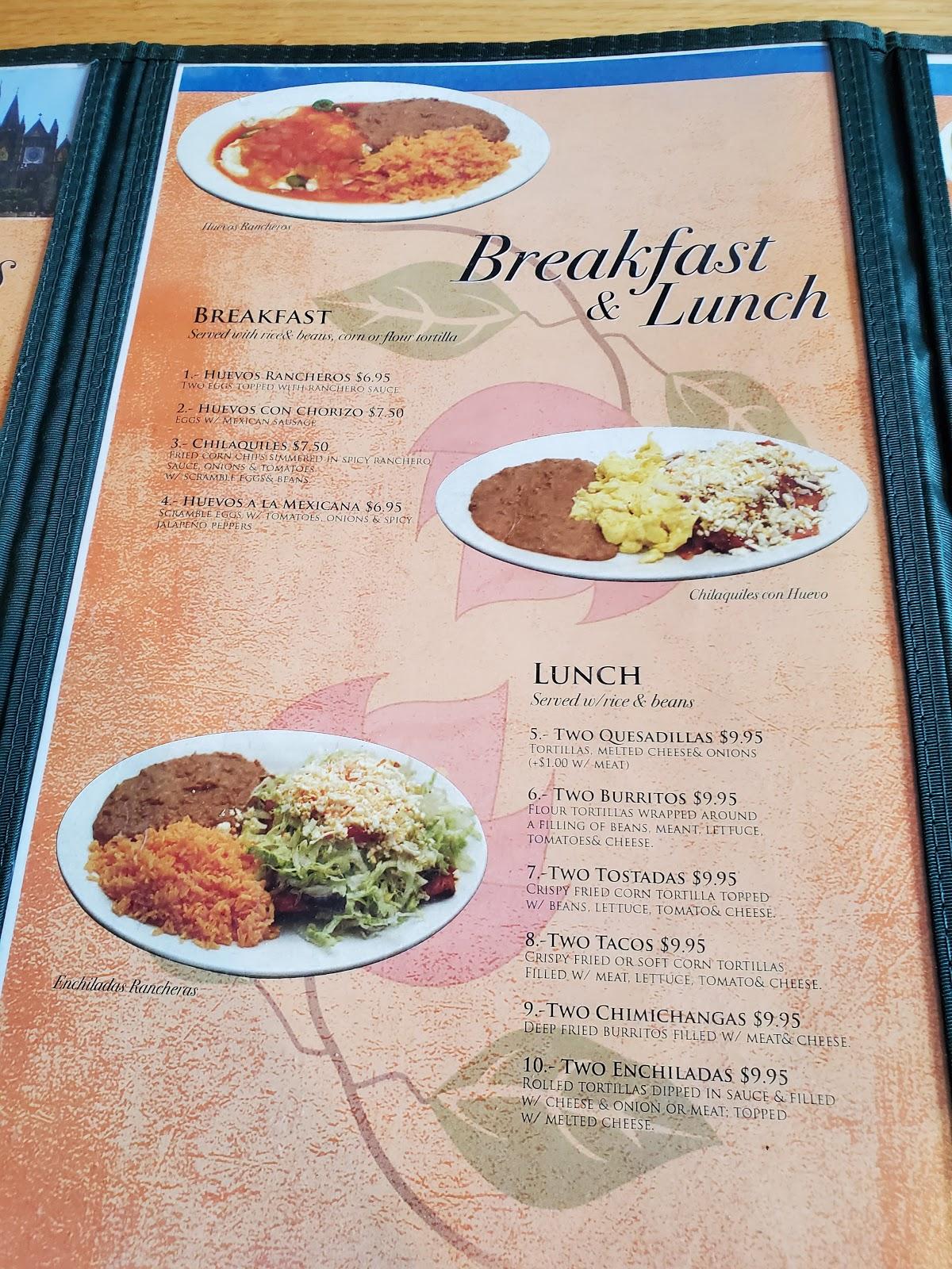 Menu at Guadalajara Restaurant, Milwaukee