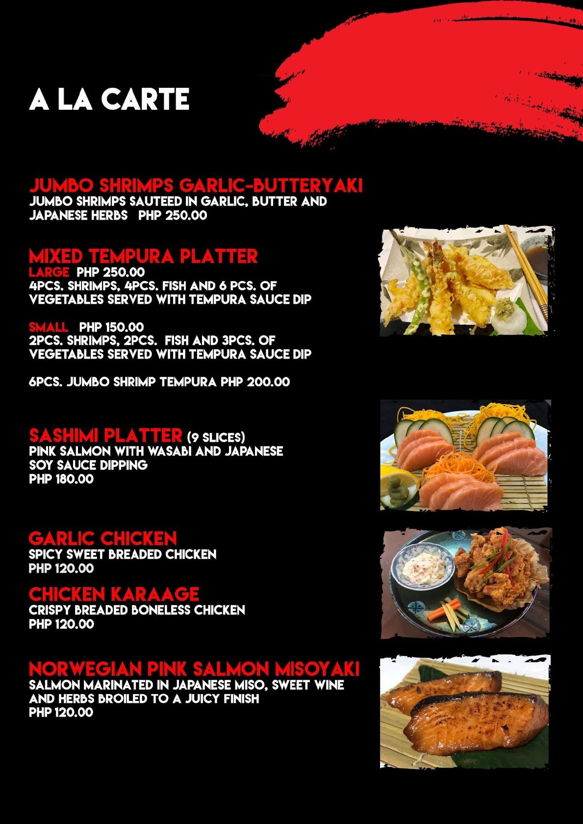 Menu at Junsei Hotpot Japanese Restaurant, Dasmariñas, Block 9, South ...