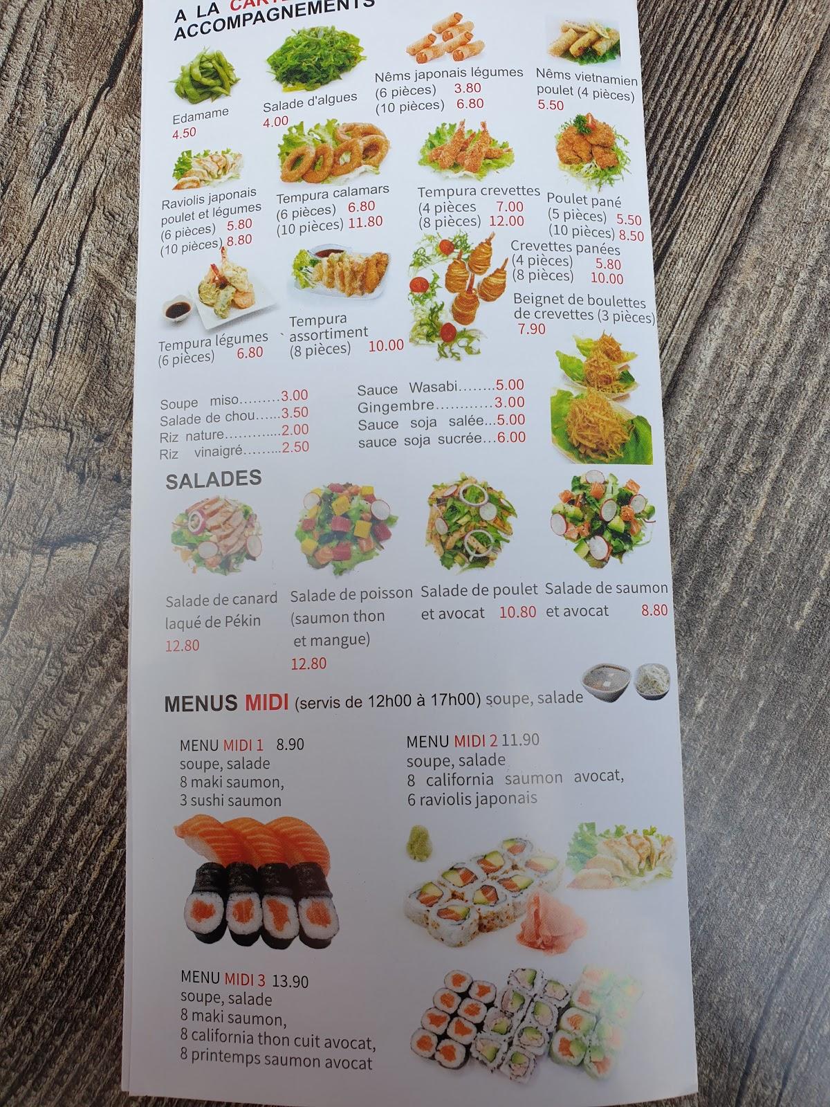 Menu au MAKI KING, Liège
