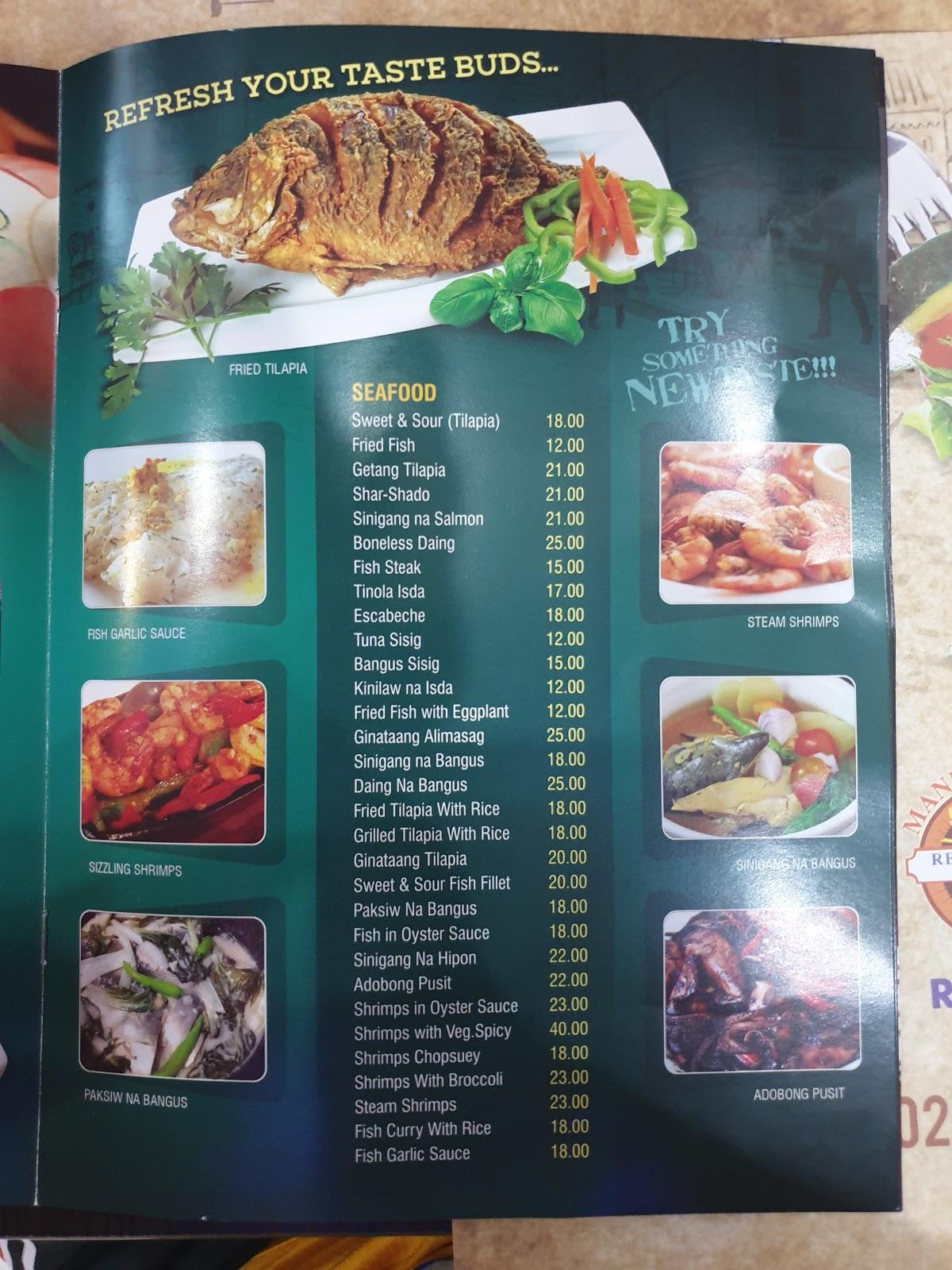 Menu at Manila Pinoy Restaurant And Bakery, Abu Dhabi, E18-02