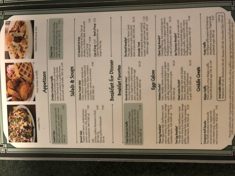 Menu at Metro Diner restaurant, Fredericksburg