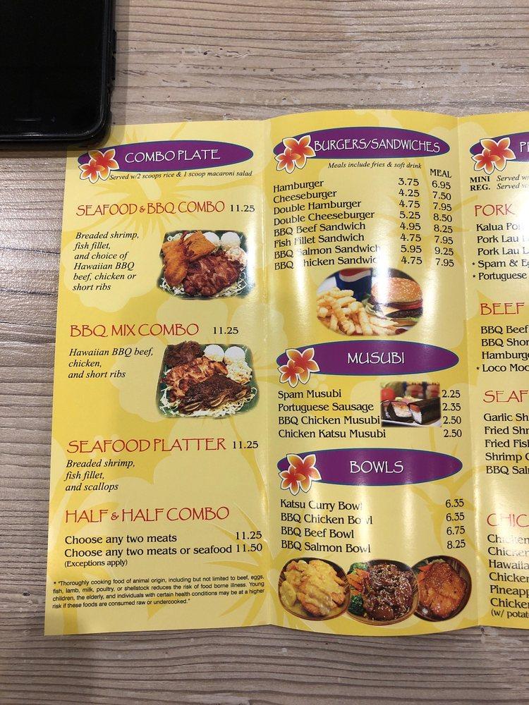 Menu at Ohana Hawaiian BBQ, Las Vegas, Blue Diamond Rd #107