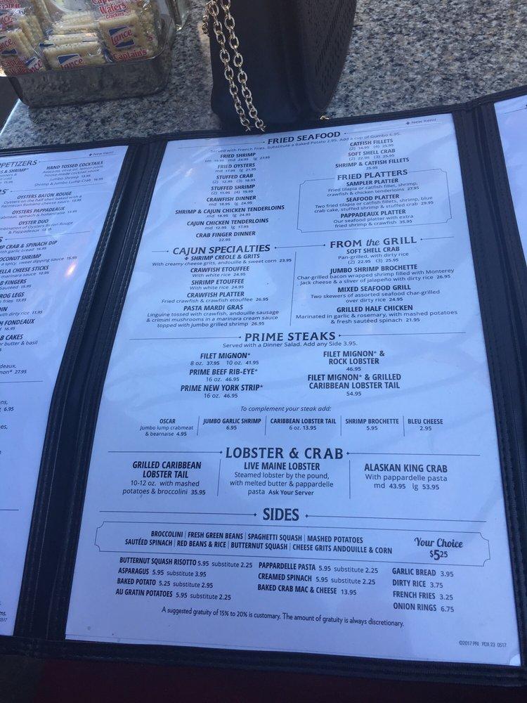 Menu at Pappadeaux Seafood Kitchen restaurant, Greenwood Village, E ...