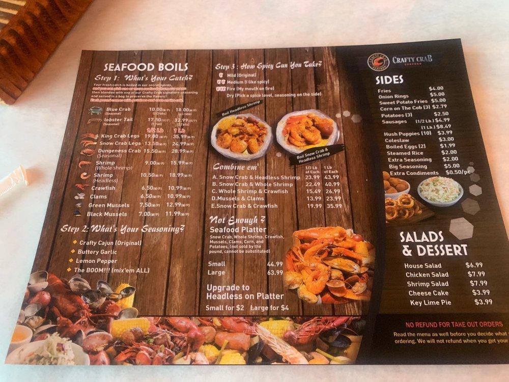 Menu at Crafty Crab - Waldorf restaurant, Waldorf