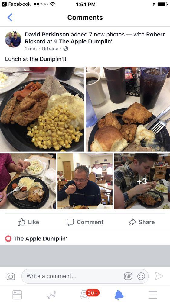 Menu at Apple Dumpling restaurant, Urbana