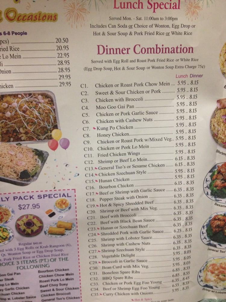 Menu at China Uno restaurant, Greenacres, Forest Hill Blvd