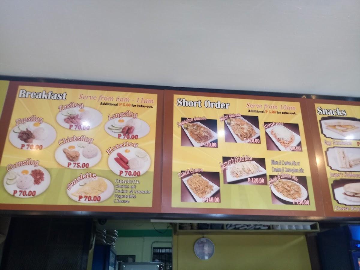 Carta de Jasper's Tapsilog And Restaurant, Malay