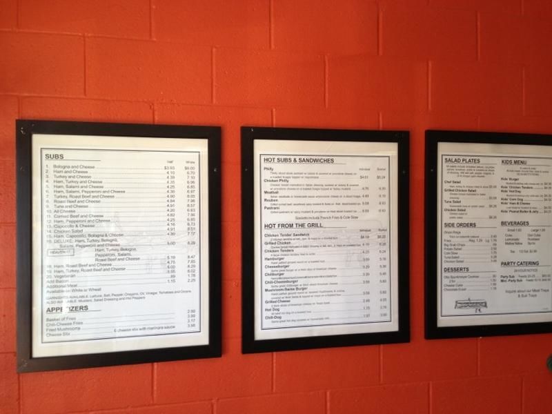 Menu at Steve's, South Congaree, 748 Main St