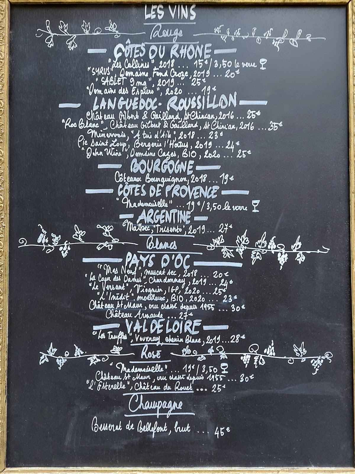 Menu au Le Chat Viré pub et bar, Tourrettes-sur-Loup