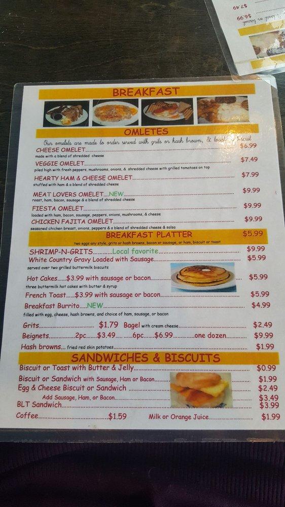 Menu at Port City Cafe, Gulfport, 14th St