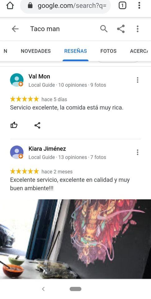 Menu at Taco man restaurant, Mexico City