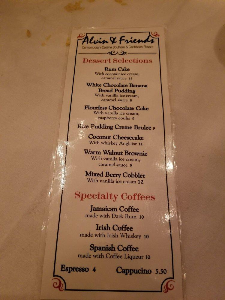Menu at Alvin & Friends restaurant, New Rochelle