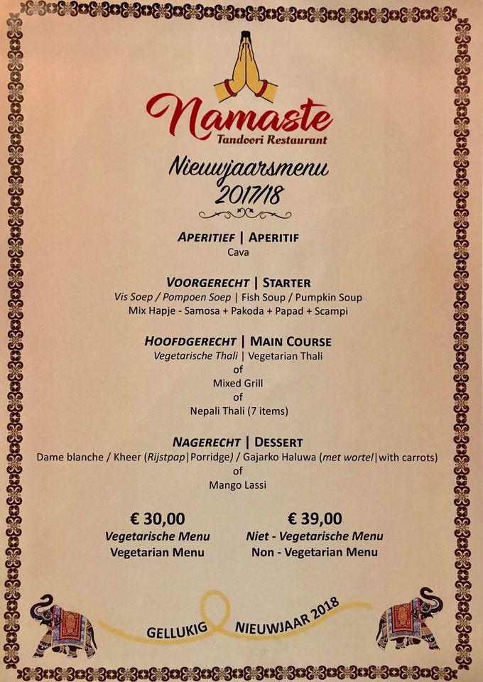 Menu at Namaste tandoori Indian and Nepali restaurant, Leuven ...