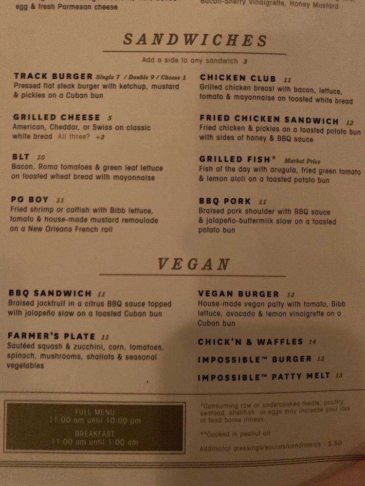 Menu at The Rarebit pub & bar, Charleston