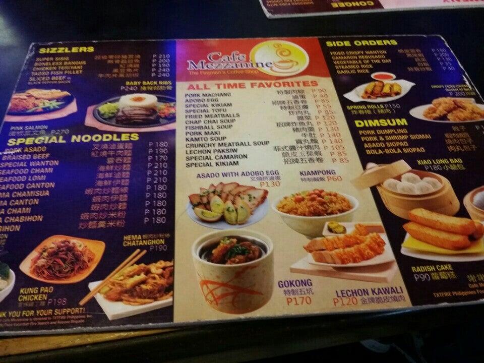 Menu at Chuan Kee Chinese Fast Food, Manila