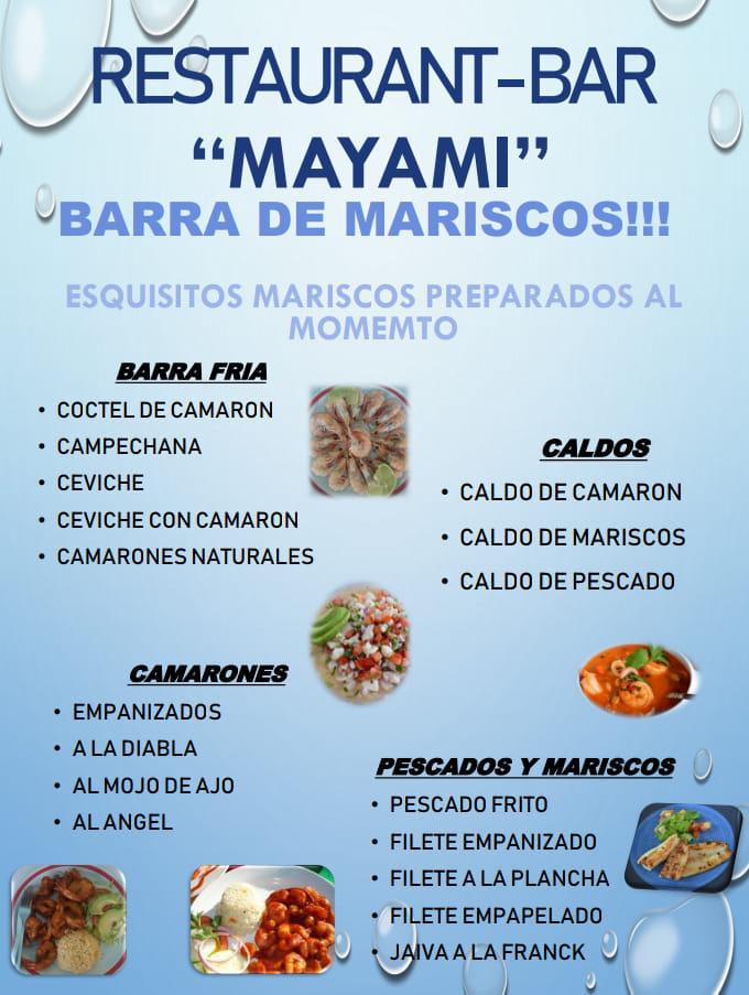 Menu at Restaurant BAR Mayami, Tampico