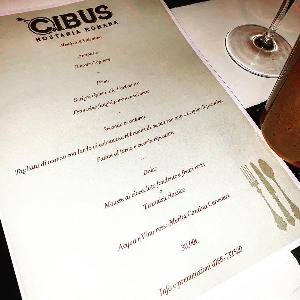 Menu at Cibus - Hostaria Romana restaurant, Civitavecchia