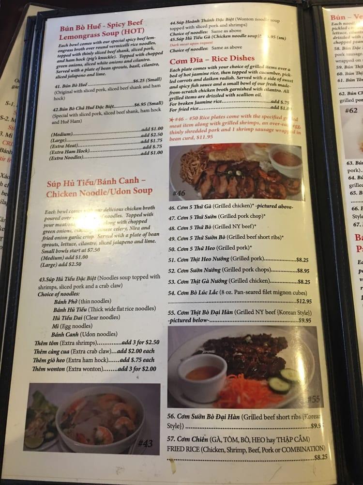 Menu at Pho Bar, Rio Rancho, Southern Blvd SE