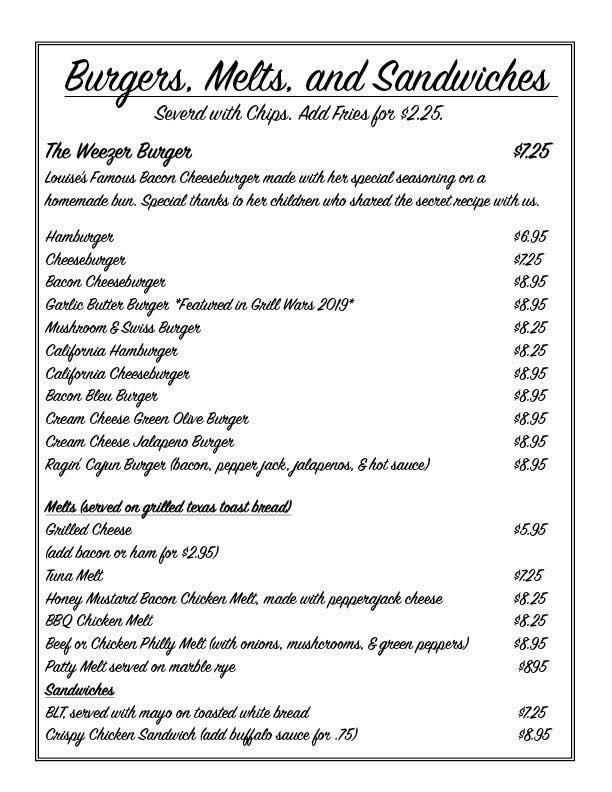 Menu at Alborn Tavern pub & bar, Alborn