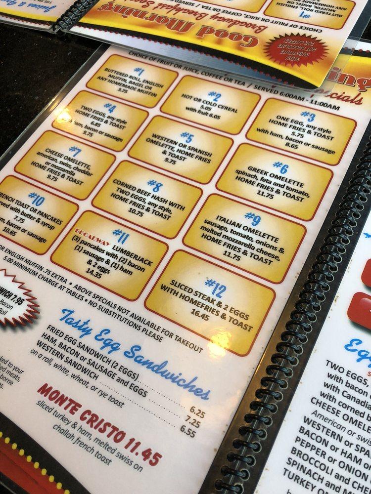 Menu at Broadway Diner restaurant, Hicksville