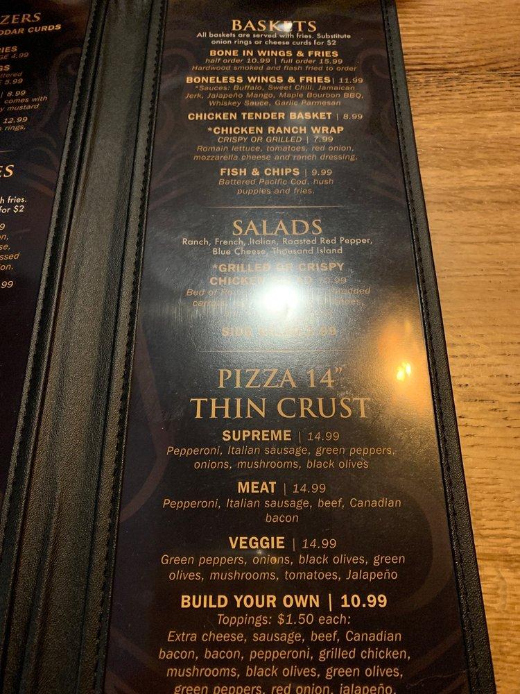 Menu at Whiskey Barrel Pub & Eatery, Prairie City