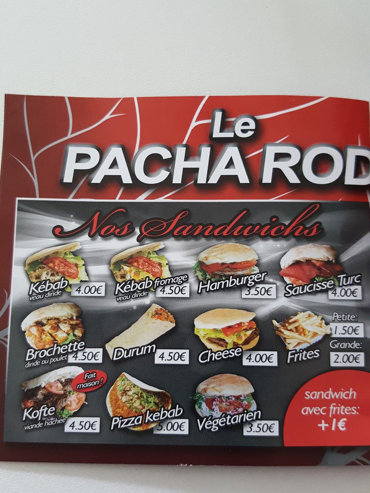 Menu at Le Pacha Rodi restaurant, Morhange