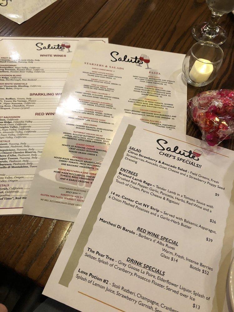 Menu at Salute pub & bar, Rocky Hill