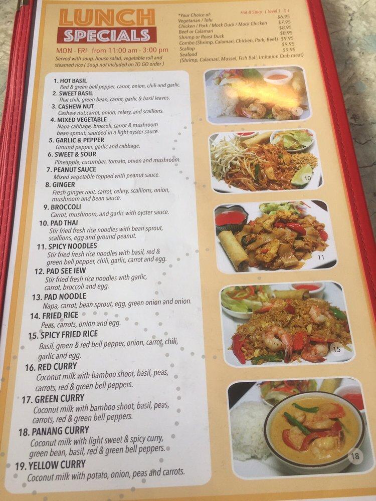 Menu at Thai Taste 2 restaurant, Bonita