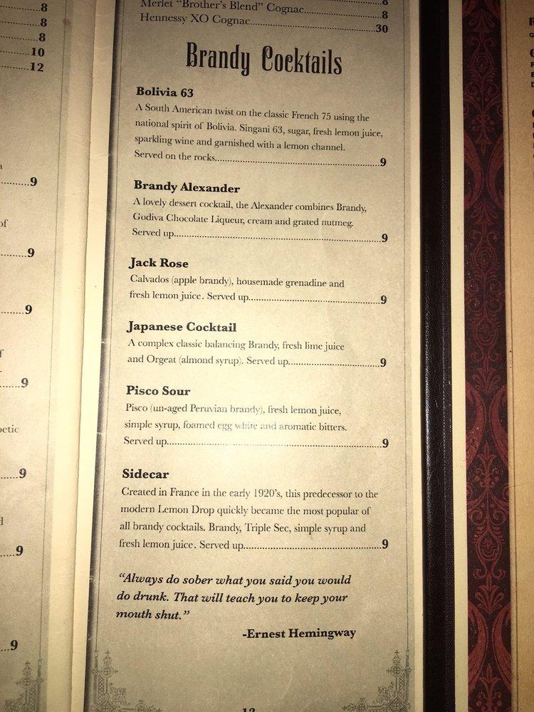 Menu at The Shady Lady Saloon pub & bar, Sacramento