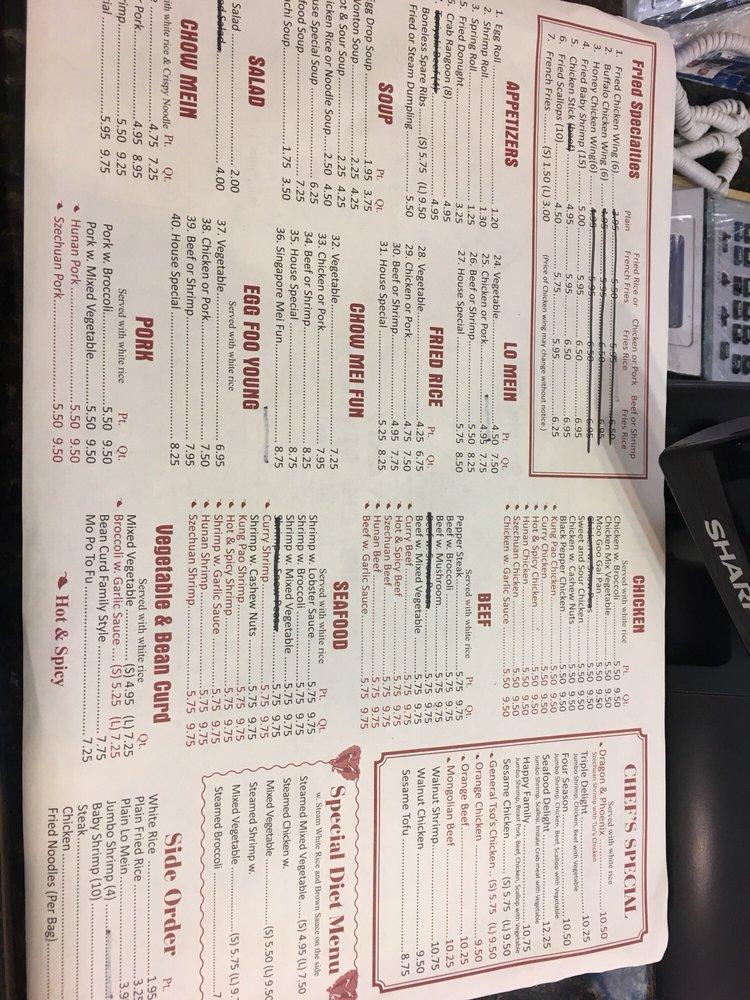 Menu at Hibachi Express restaurant, Greensboro, Alamance Church Rd