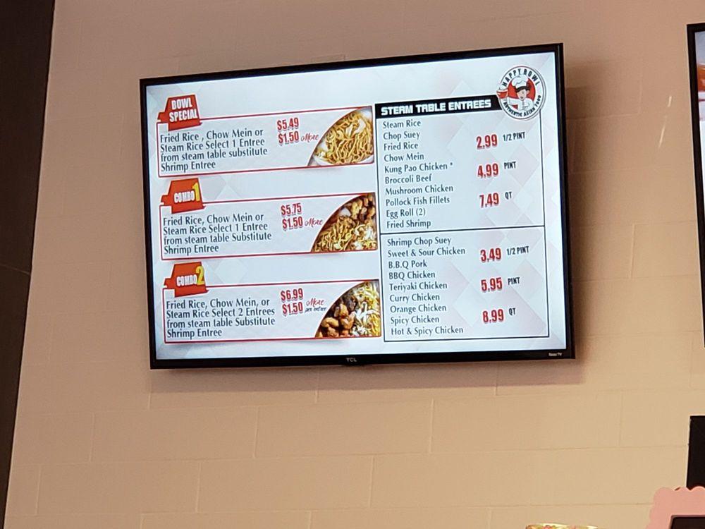 Menu at Happy Bowl Express restaurant, Camarillo