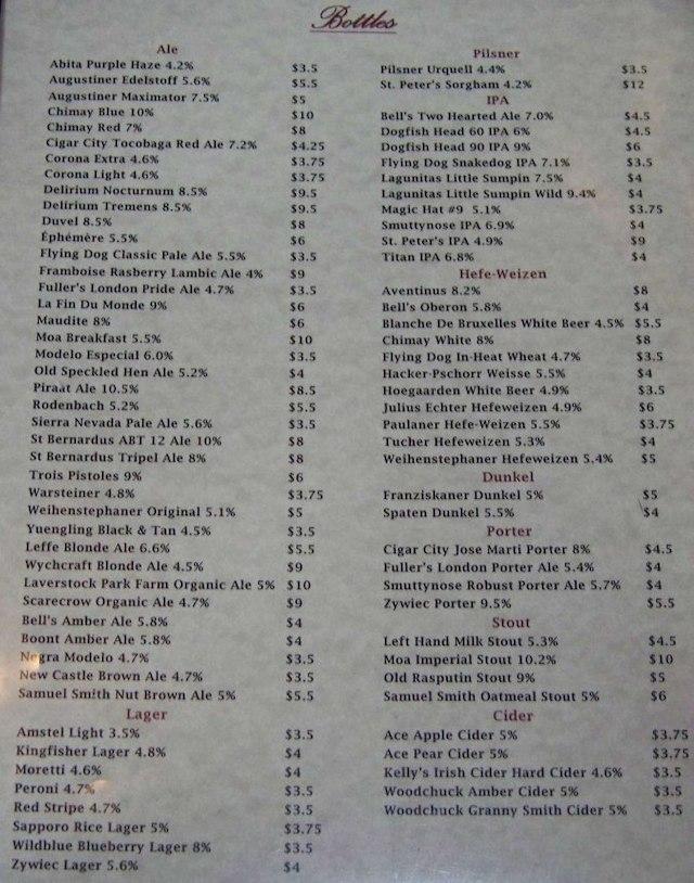 Menu at Stone Soup Cafe & Pub, Saint Petersburg